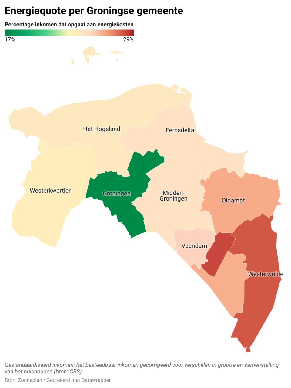 Gemeente Pekela hoogste energiequote van Nederland