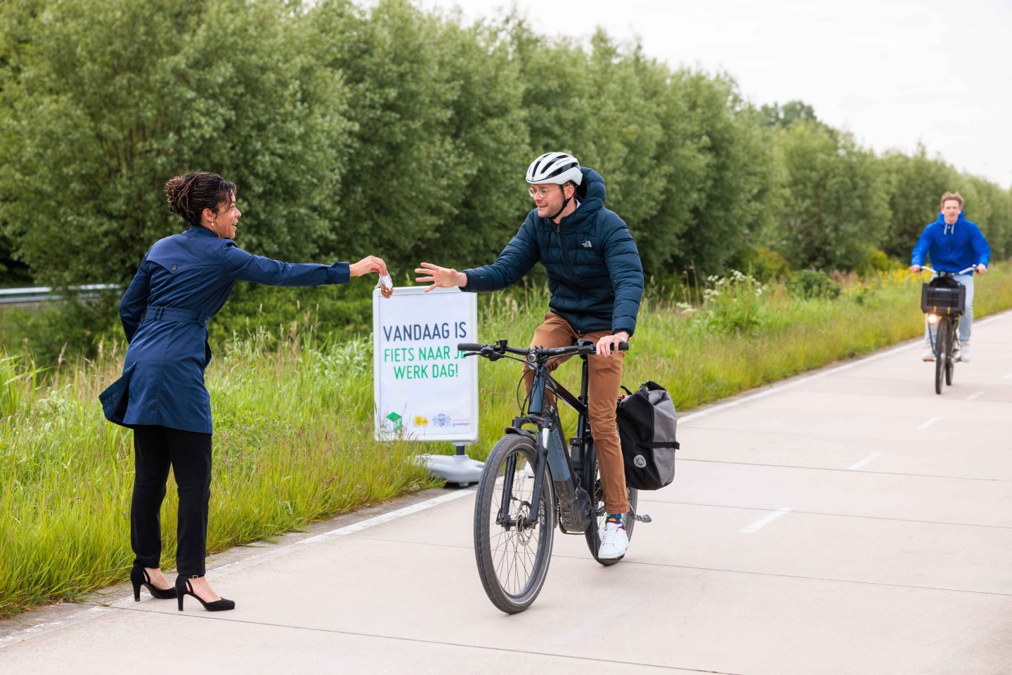 Video | Fietsers in Groningen in het zonnetje op 'Fiets naar je Werk Dag'