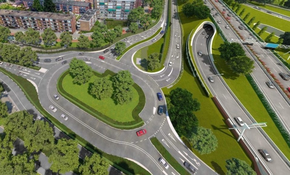 Brailleweg krijgt een ovale rotonde