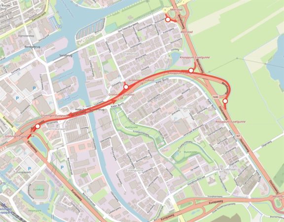 Nachtafsluiting tussen Knooppunt Euvelgunne en Europapark