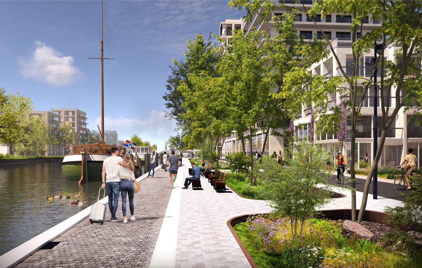 Dit wordt 'm dan: de nieuwste kade van Groningen